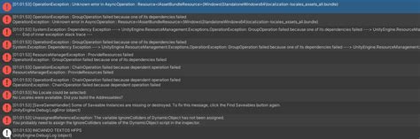 operationexception unknown error in asyncoperation resource windows standa unity engine