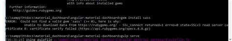 Angularjs Unable To Install Sass Using Gem From Terminal On Windows