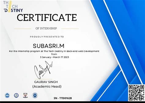 subasri manikandan on linkedin internship backenddevelopment