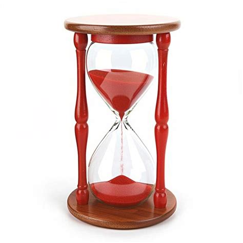 Elegant Red Hourglass Timer Premium Ai Generated Image