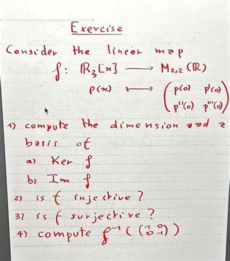Solved 1 Compute The Dimension And A Basis Of A Ker K B Chegg Com