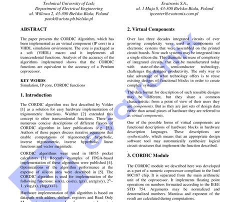Illustrates The Interface Of The Cordic Module Mantissa And Exponent Download Scientific Illustrates The Interface Of The Cordic Module Mantissa And Exponent Download Scientific