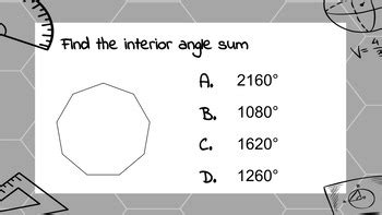Geometry Angles In Polygons Prac Quiz Test Prob Google Form Included