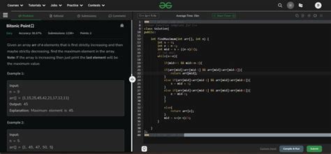 day 11 of 100daysofcode challenge bitonic array optimization dev