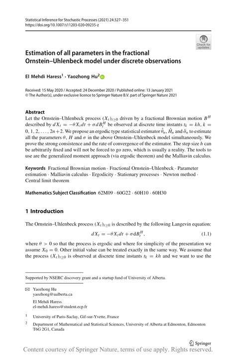 Estimation Of All Parameters In The Fractional Ornsteinuhlenbeck Model