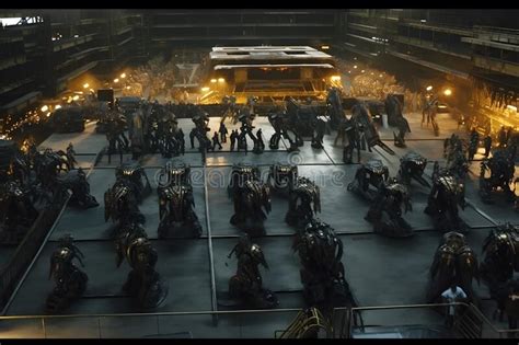 Robot Production Factory Neural Network Ai Generated Stock Image Image Of Manufacturing