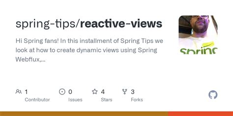 GitHub Spring Tips Reactive Views Hi Spring Fans In This Installment Of Spring Tips We Look