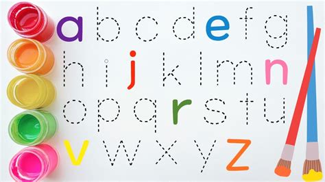 Alphabet Song 들으며 그림자 점선을 따라서 물감과 붓으로 알파벳 따라 쓰기 알파벳 그리기 알파벳 색칠하기 알파벳 배우기 Youtube