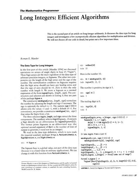 Pdf Long Integers Efficient Algorithms Dokumentips