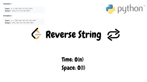 Reverse String Python 2 Pointer Recursive Solution Youtube