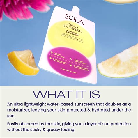 Sola Daily Screen Spf 50 Pa 30ml Shopee Philippines
