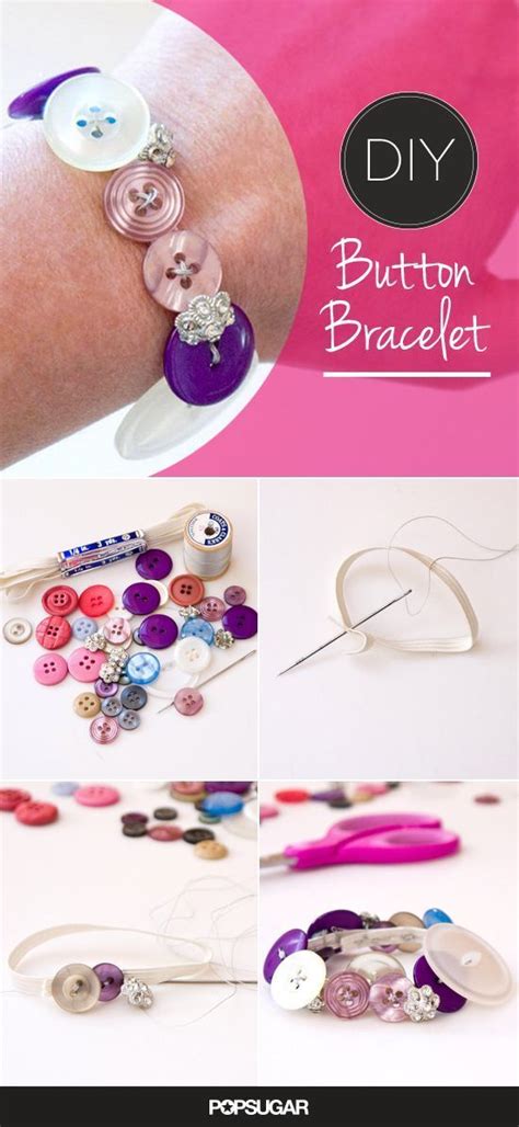 Diy Button Bracelet Diy Craft Crafts Easy Crafts Diy Ideas Diy Crafts