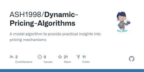 Github Ash1998dynamic Pricing Algorithms A Model Algorithm To