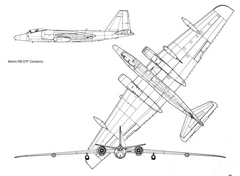 Martin B 57 Canberra Blueprint Download Free Blueprint For 3d Modeling
