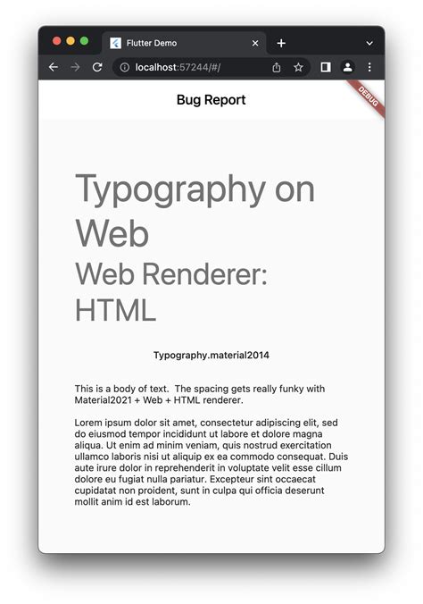 Web Typography Material2018 And Material2021 Have Broken Kernings For Html Web Renderer