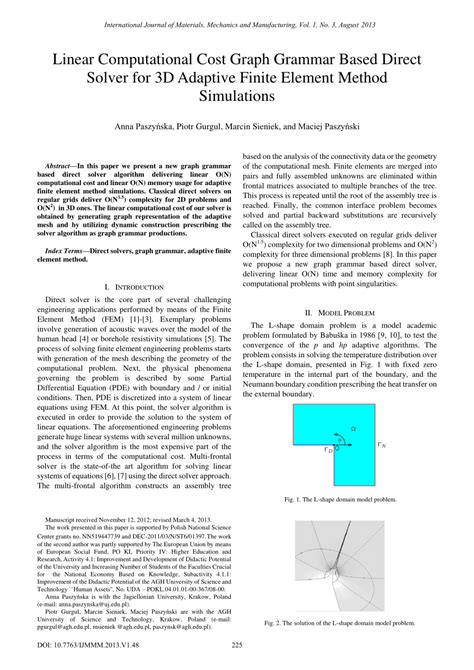 Pdf Linear Computational Cost Graph Grammar Based Direct Solver For