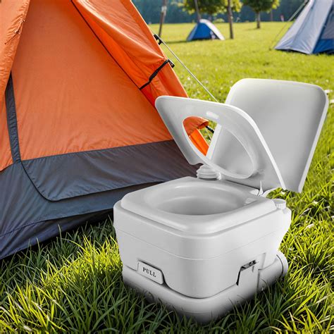 Wooflex Portable 2 6 Gal Camping Toilet 3 2 Gal Freshwater Tank High