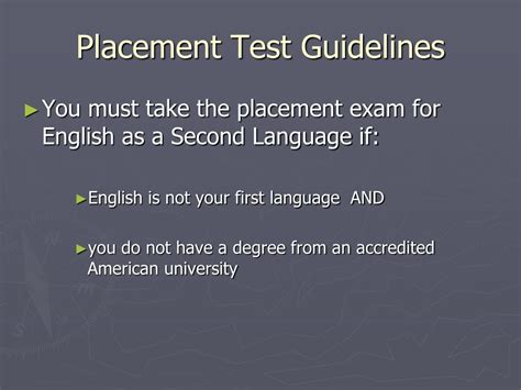 PPT Accuplacer Testing For English As A Second Language PowerPoint Presentation ID