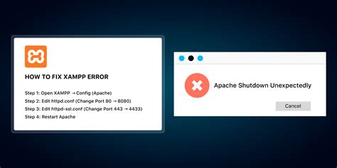 How To Fix The Xampp Error Apache Shutdown Unexpectedly