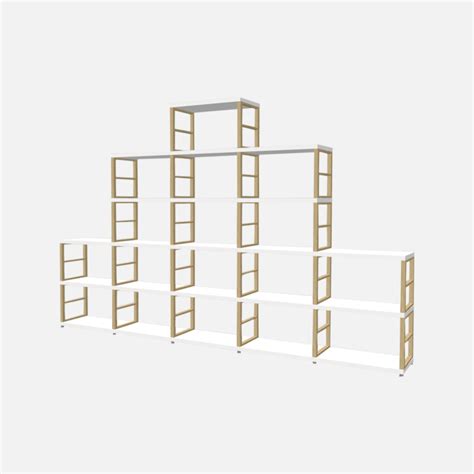 European Made Boon Maxx White And Oak 55 33 1 Pyramid Shelving Shop