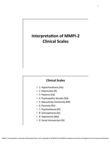 Interpretation Of MMPI Clinical Scales DocsLib
