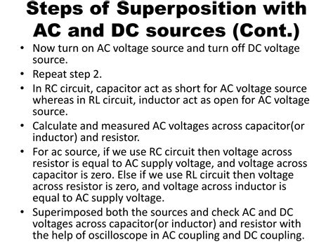 Superposition Of Ac And Dc Sources Pptx