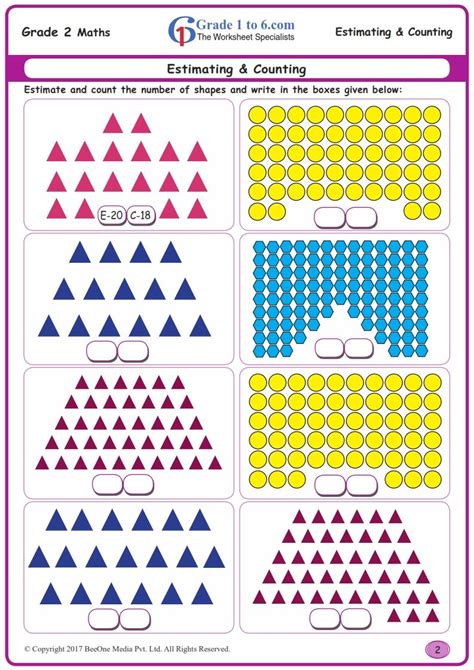 Visualizing Numbers Grade 2 Worksheets