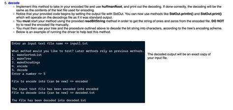 solved implement this method to take in your encoded file