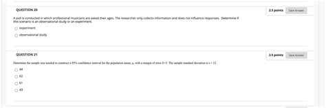 Solved Question 20 25 Points Save Answer A Poll Is