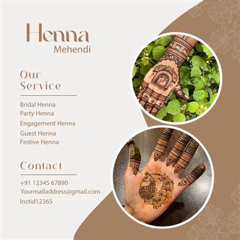 Henna Mehndi Poster Design Graphic Design Poster Graphic Poster