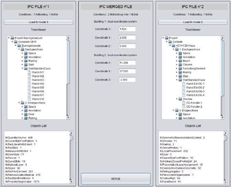 Graphical User Interface For Merging Tow Ifc Building Models Download
