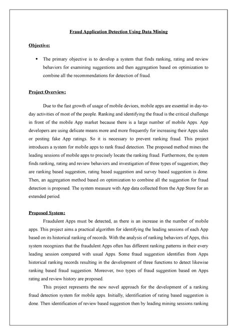 Fraud Application Detection Using Data Mining Fraud Application Detection Using Data Mining