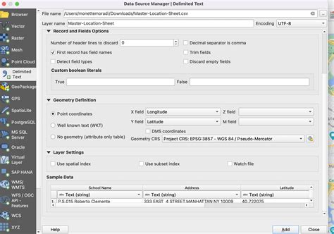 Delimited Data Points Not Showing Up In Qgis Rqgis