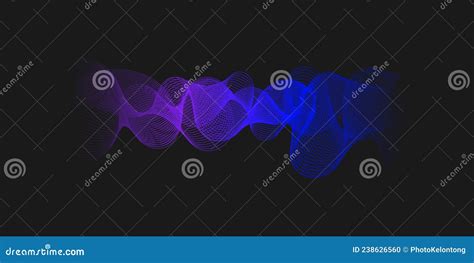 Abstract Wave Lines Dynamic Flowing Colorful Light Isolated On Black Background Vector