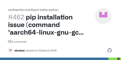 Pip Installation Issue Command Aarch64 Linux Gnu Gcc Failed · Issue