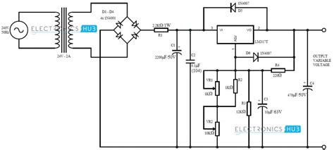 Variable Power Supply Circuit 0 28V 6 8 Amps