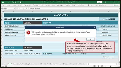 Masalah Umum Dan Solusi Saat Membuka File Excel Akoontan