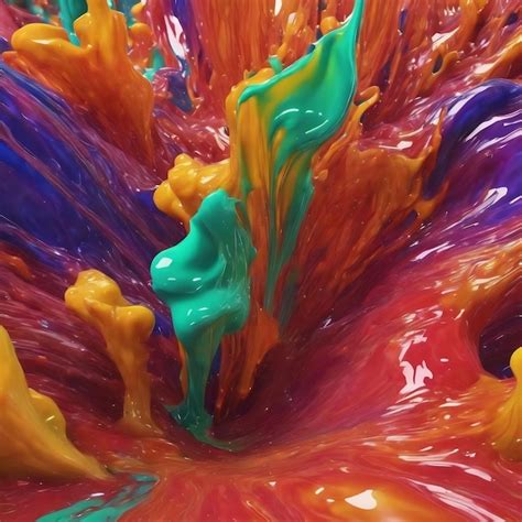 Premium Ai Image Abstract Exploding Fluid Slime Structure