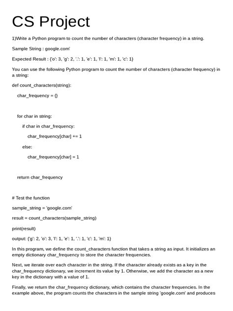 Cs Project Pdf String Computer Science Computer File