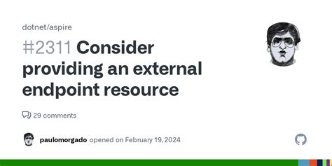 Consider Providing An External Endpoint Resource · Issue 2311 · Dotnetaspire · Github
