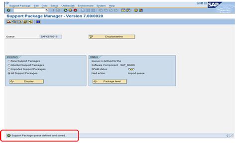 Basis And Others Support Package Stack Upgrade SAP SPS