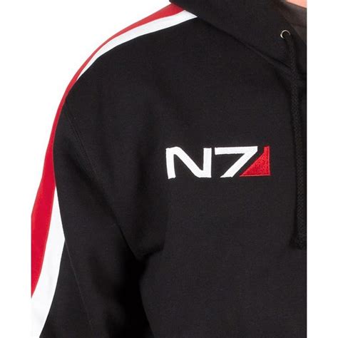 N7 Mass Effect Gaming Black Fleece Hoodie Jacket Real Leather Jackets