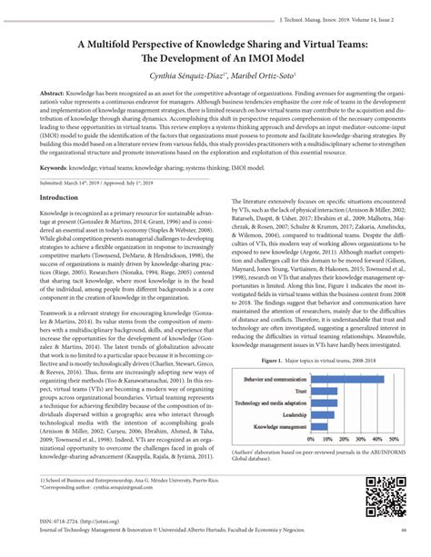 Pdf A Multifold Perspective Of Knowledge Sharing And Virtual Teams