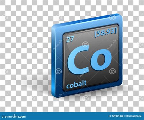 Cobalt Chemical 27 Element Of Periodic Table Molecule And