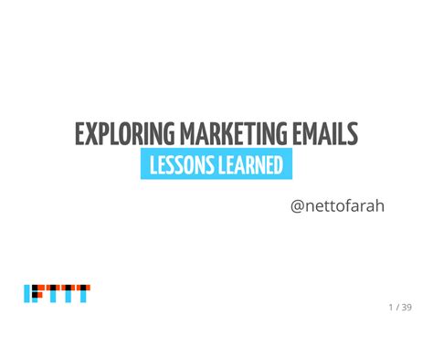 Email Marketing Lessons Learned Speaker Deck