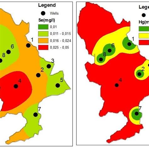 The Map Of Spatial Distribution Of Selenium And Mercury Hg 2 Download Scientific Diagram