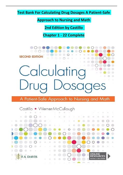 Test Bank For Calculating Drug Dosages A Patient Safe Approach To