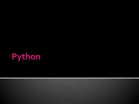 Python Powerpoint Ppt