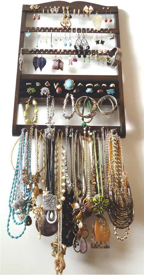 Jewelry Organizer Ring Holder Mahogany Oak Jewelry Holders For You