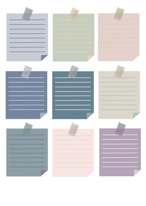 م에 있는 핀 플래너 필기용지 색표